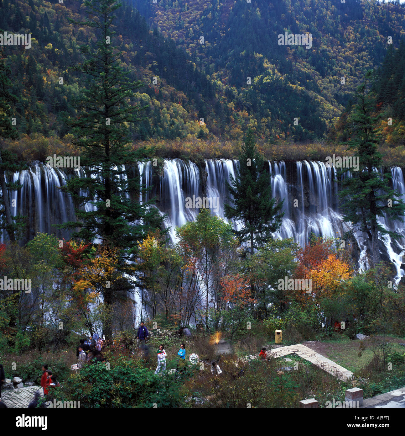 Waterfall, Jiuzhaigou, Suchuan Stock Photo - Alamy