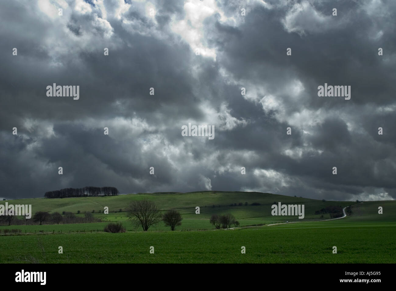 Barbury Castle Iron Age Fort near Wroughton on the Ridgeway Stock Photo ...