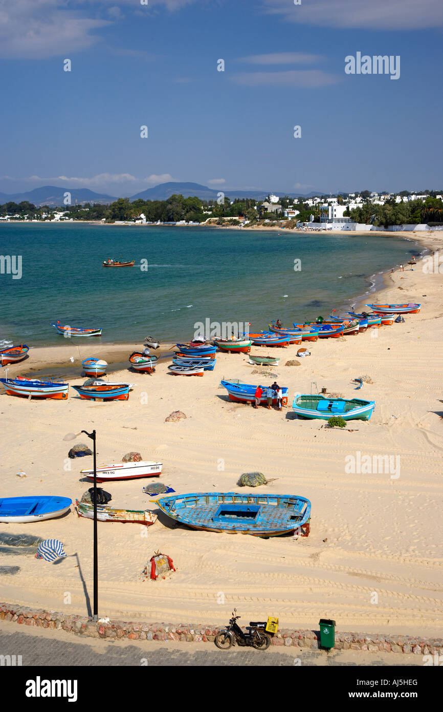View of Hammamet Beach from the Old Fort Hammermet Tunisia Stock Photo ...