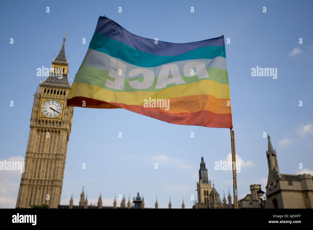 Parliament london rainbow flag hi-res stock photography and images - Alamy