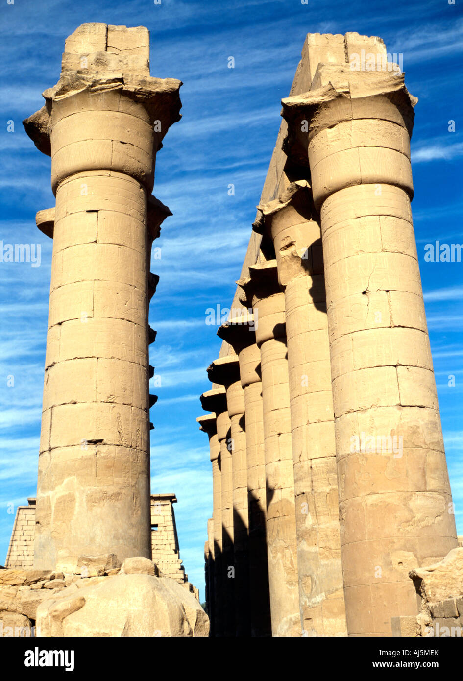 Columns in Temple of Luxor Stock Photo - Alamy