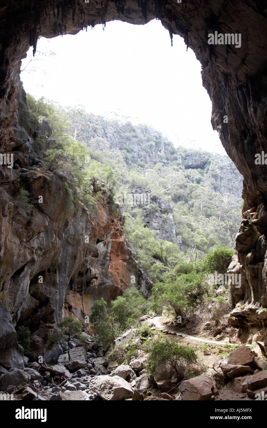 Devil s Coach House natural stone arch in Jenolan Caves in Blue ...