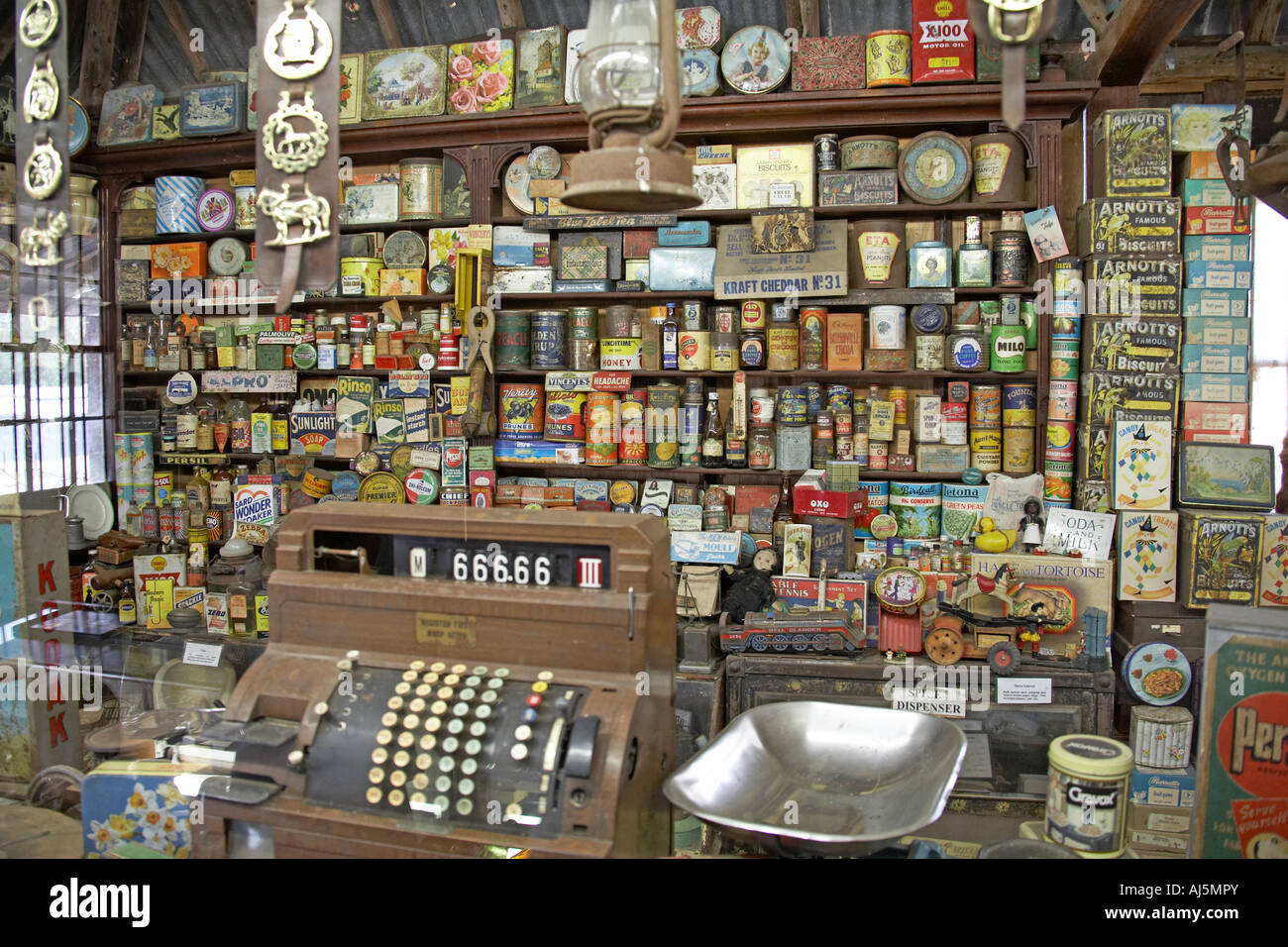 Old historic shop products and items in musuem at Oakvale winery in ...