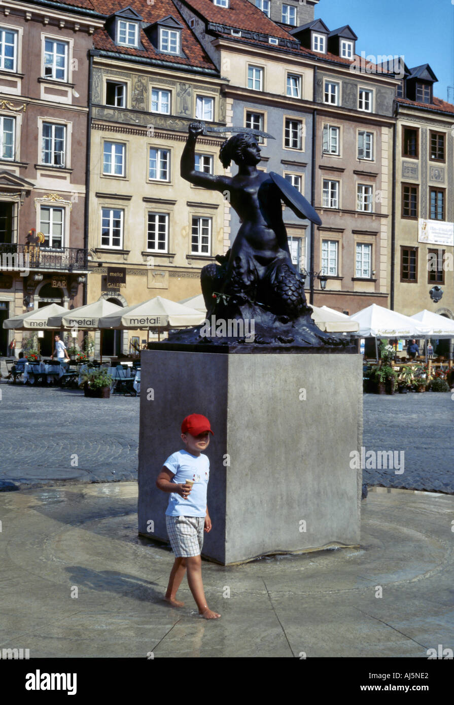 statue in old town square warsaw Stock Photo - Alamy