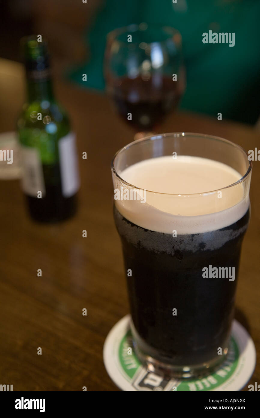Stock Photo of a Glass of Black Beer Stock Photo - Alamy