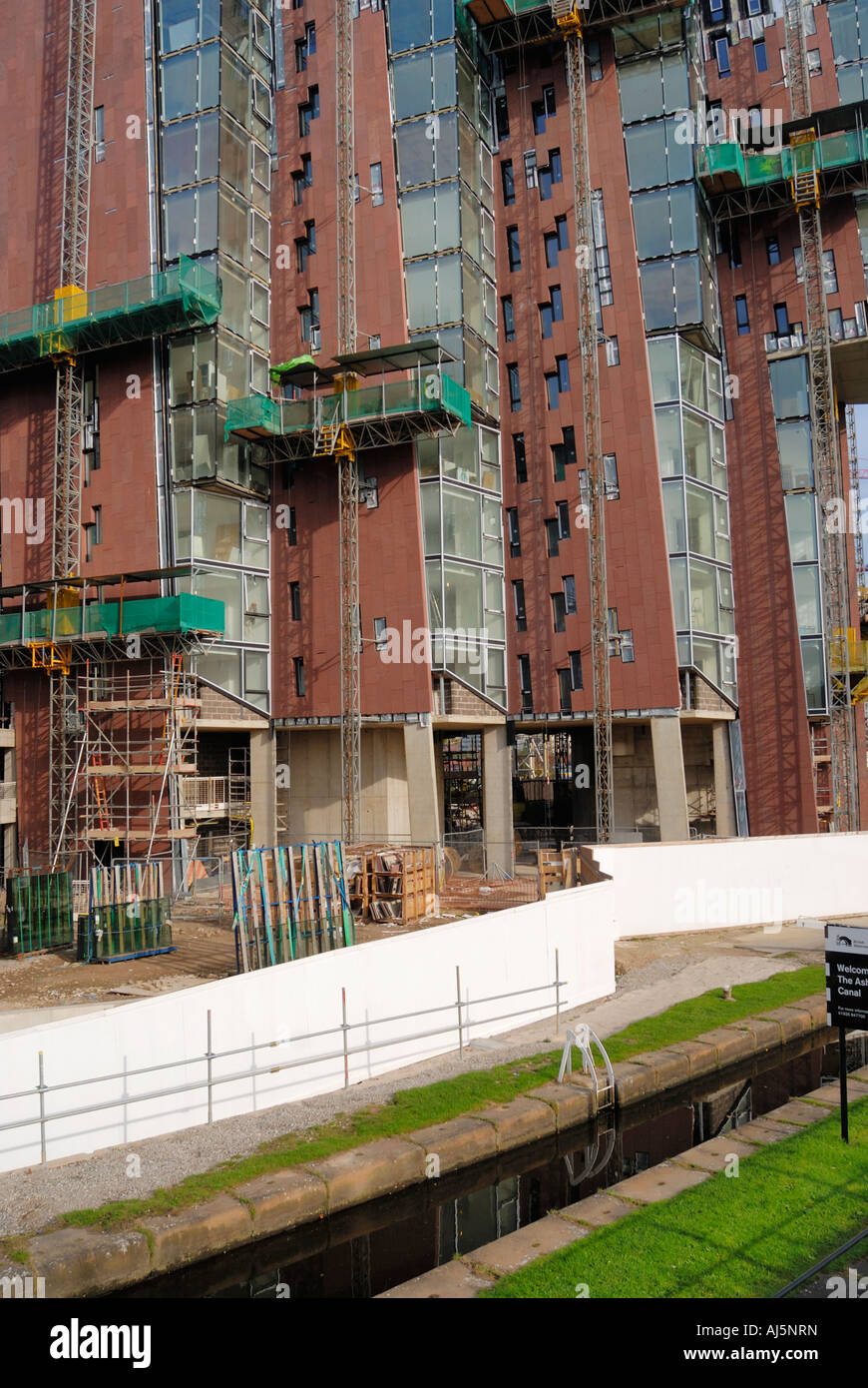 Modern building construction near Manchester city centre, England Stock ...