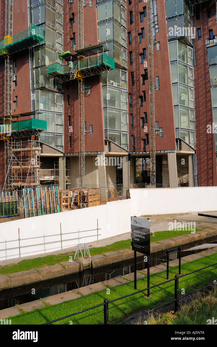 Modern building construction near Manchester city centre, England Stock ...