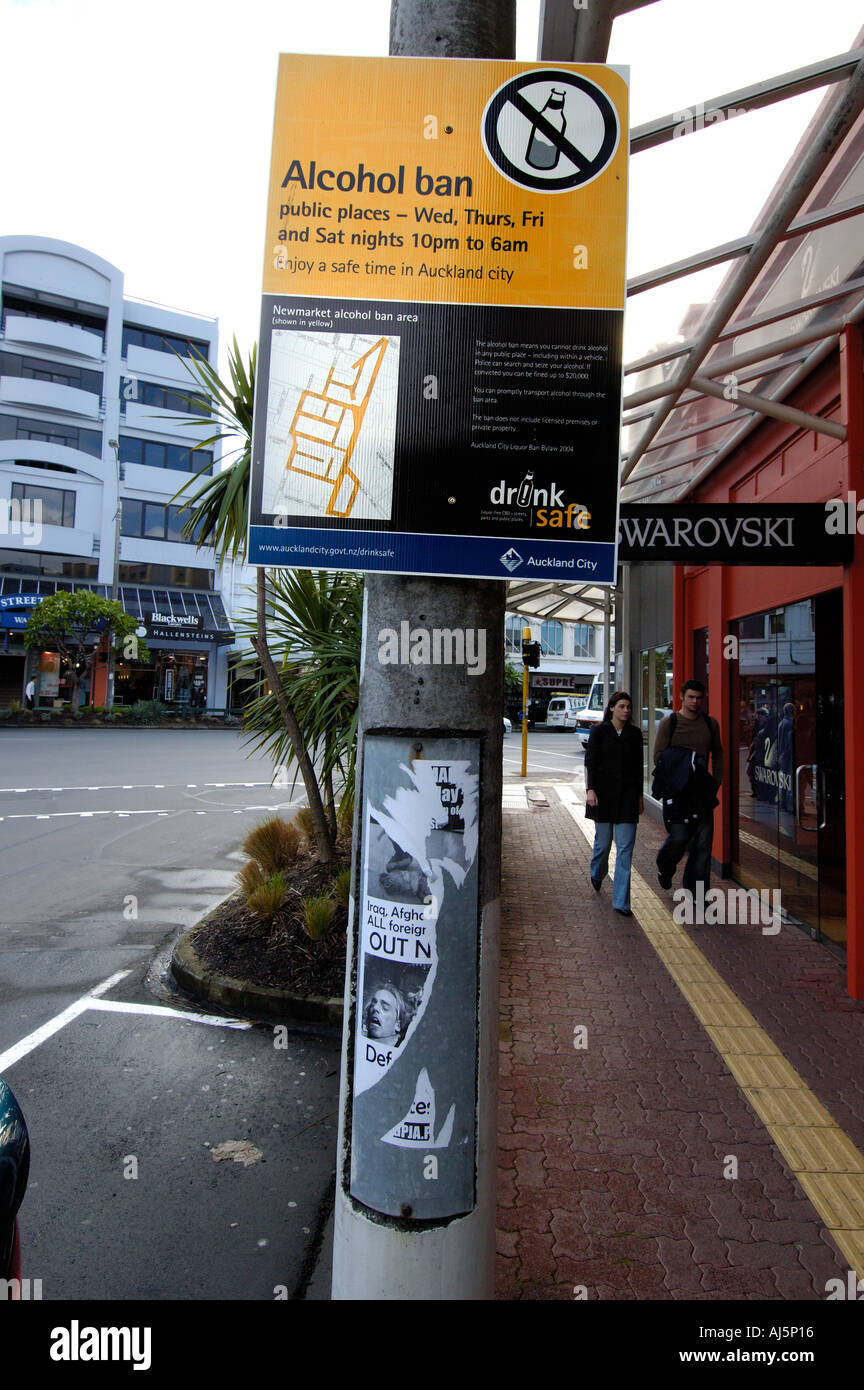 New Zealand Auckland alcohol ban in some parts of the city Stock Photo ...