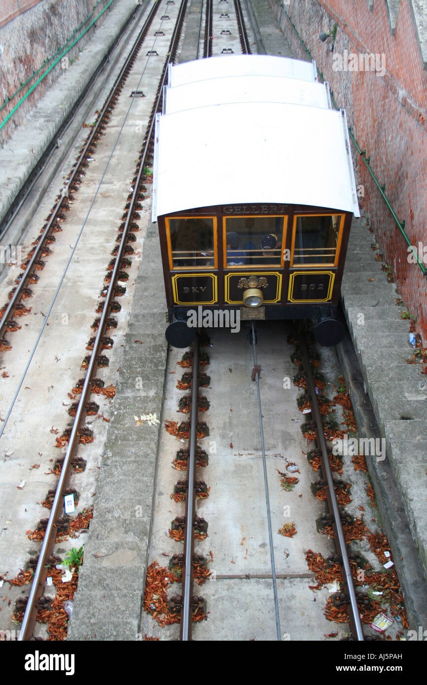 Funicular cable railway Hungary Budapest Autumn Stock Photo - Alamy