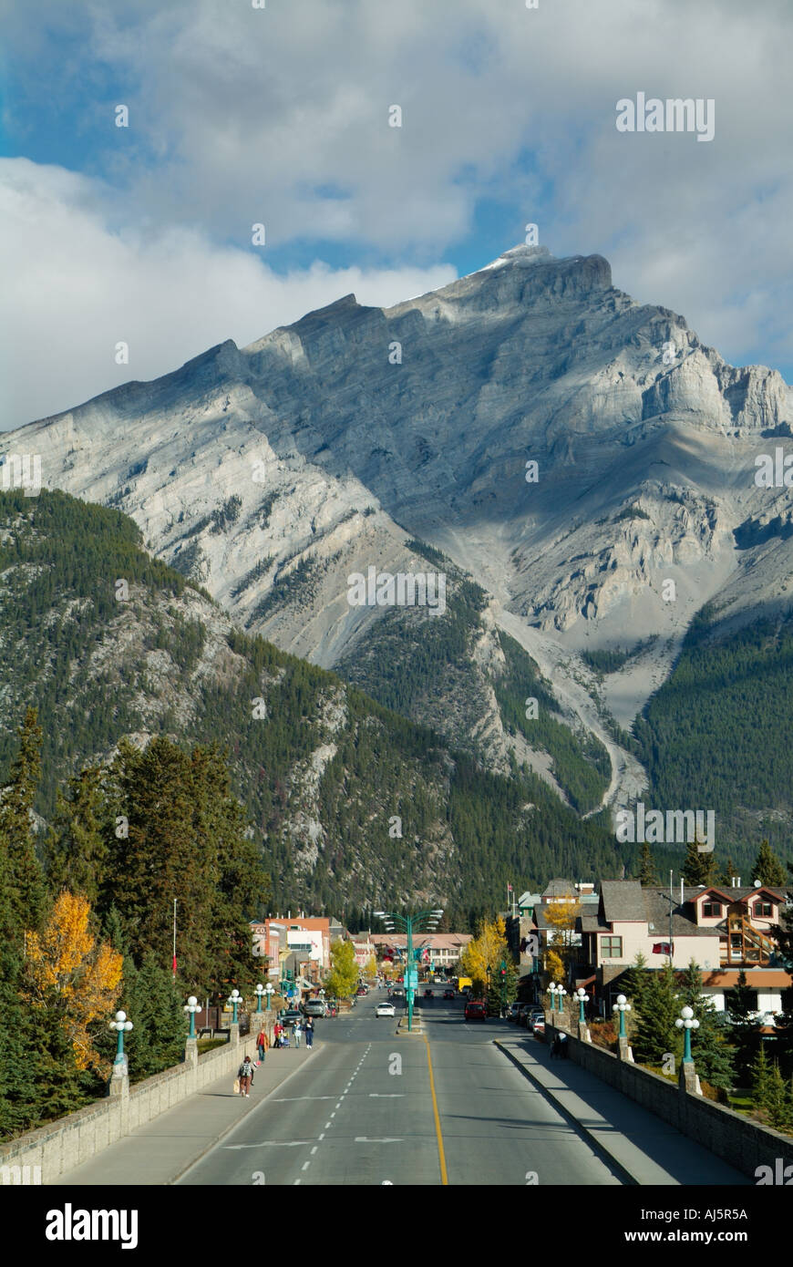 Banff township and Cascade Mountain Banff national Park Alberta canada North America Stock Photo ...