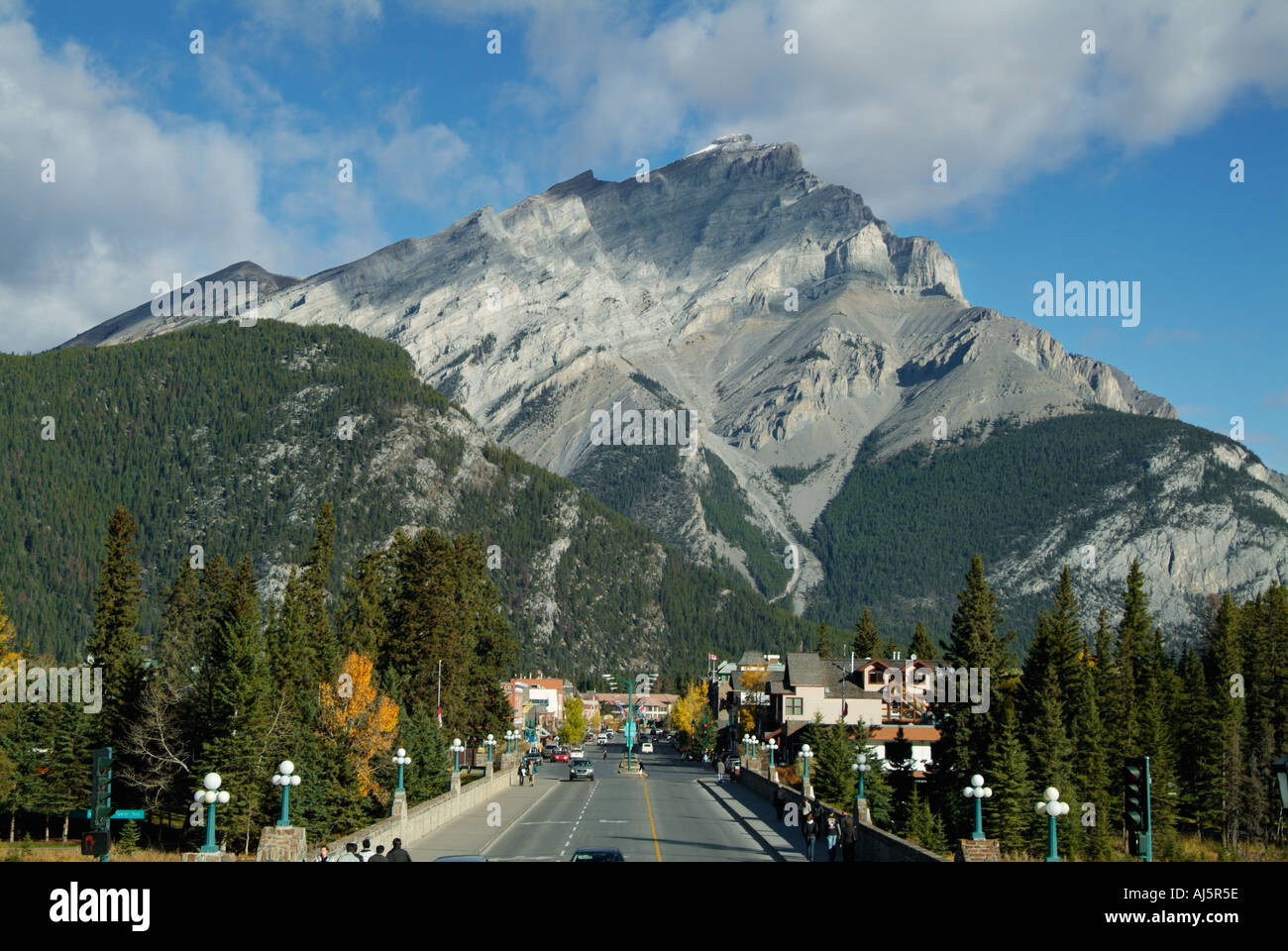 Banff township and Cascade Mountain Banff national Park Alberta canada ...
