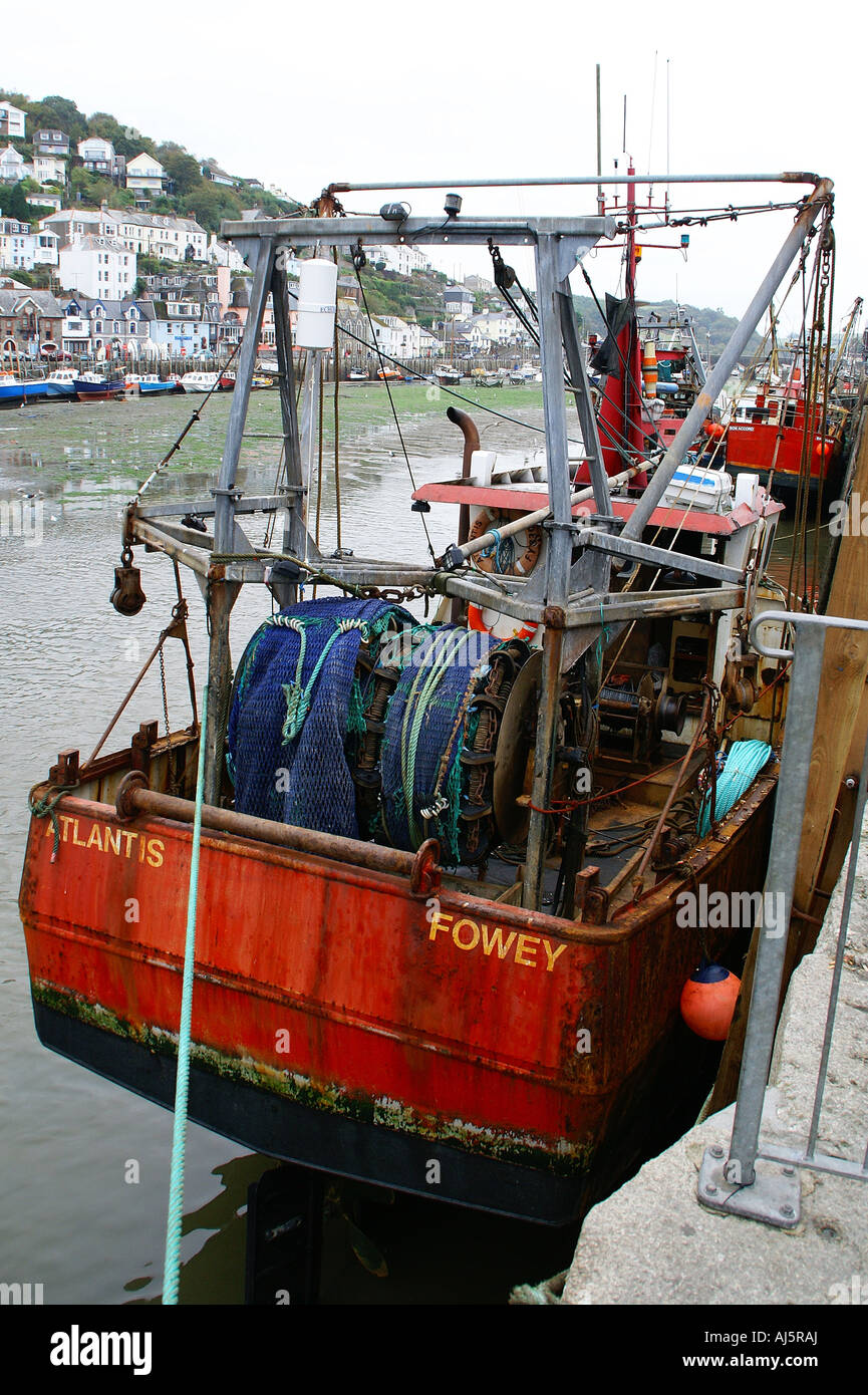Fishing Boat in Looe Cornwall Stock Photo - Alamy