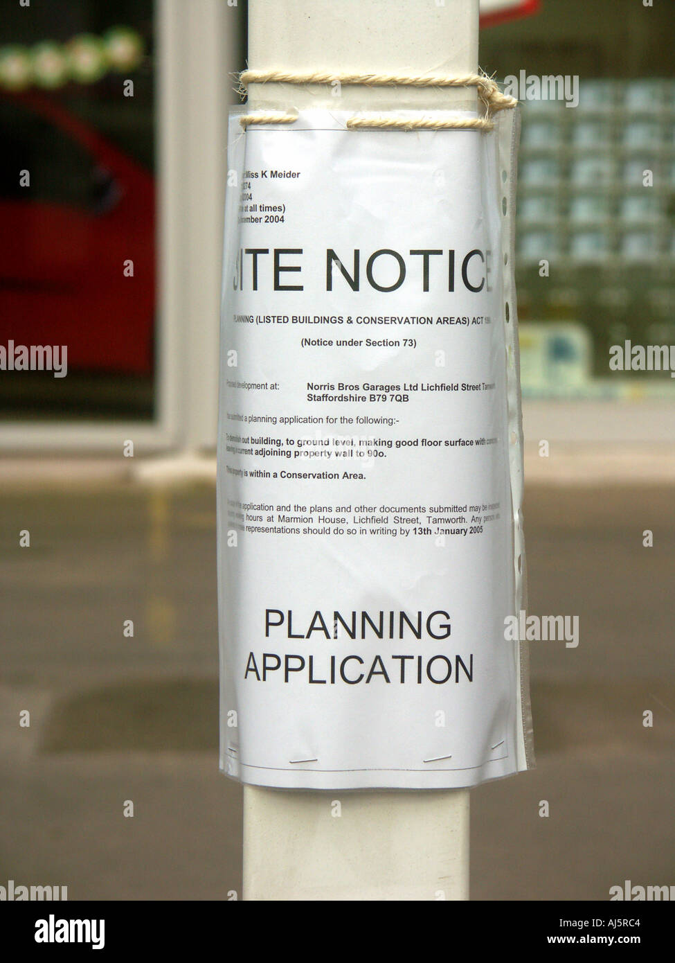 Planning site notice hi-res stock photography and images - Alamy