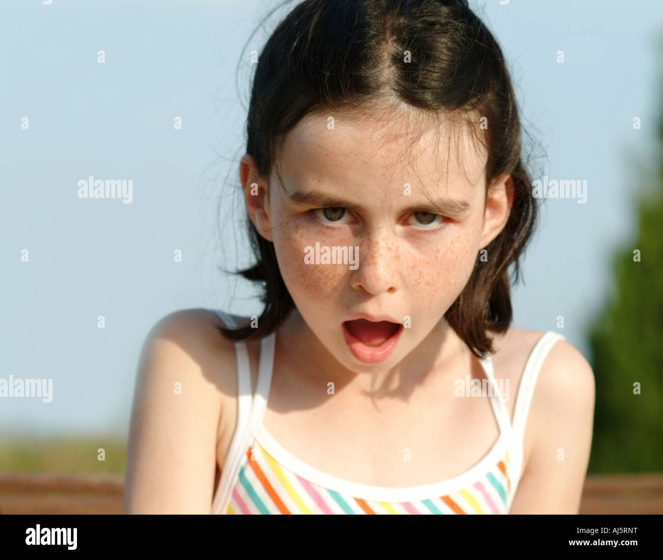 A girl look surprised Stock Photo - Alamy
