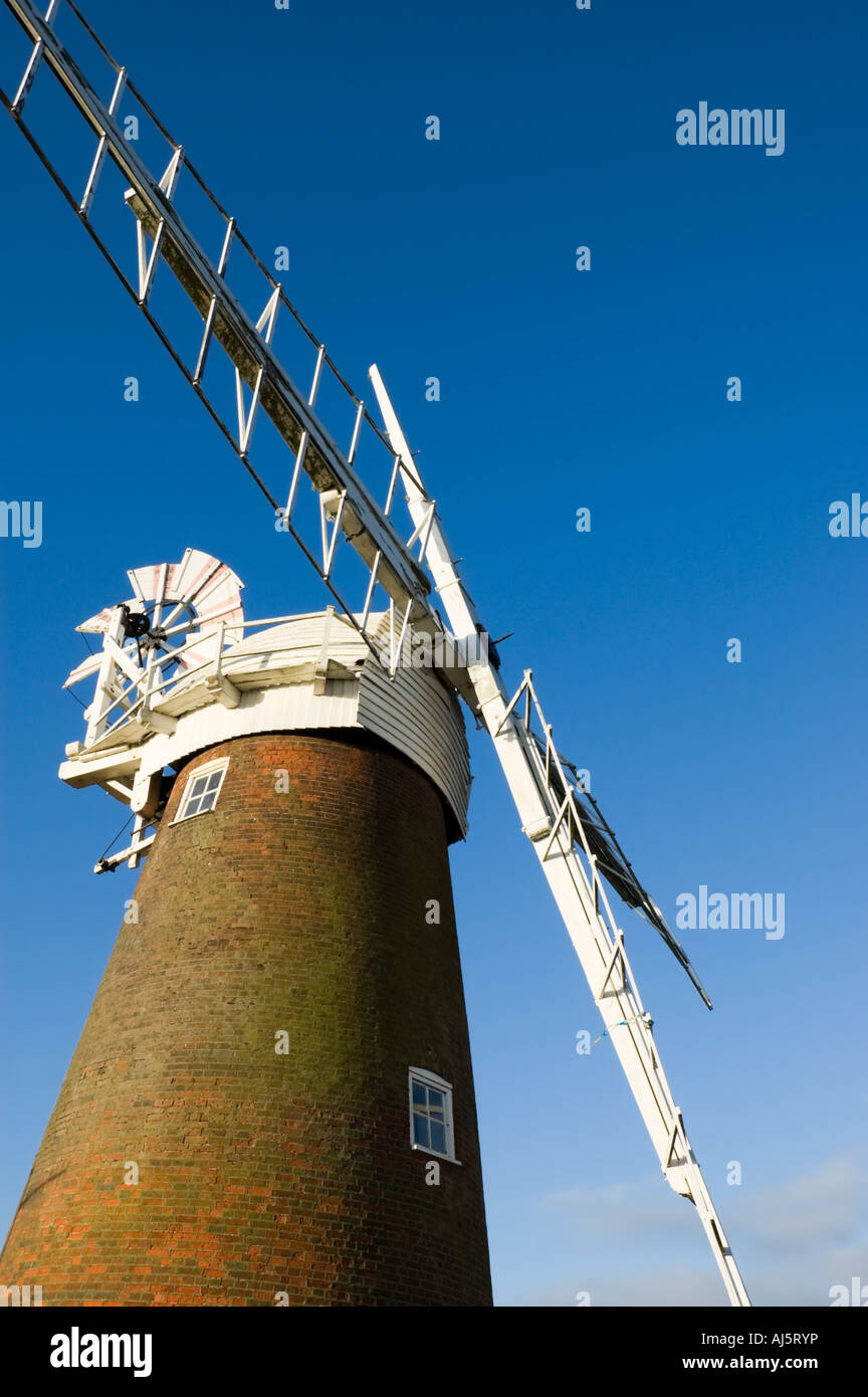 Stracey Arms Drainage Mill, River Bure, Norfolk Broads, East Anglia ...