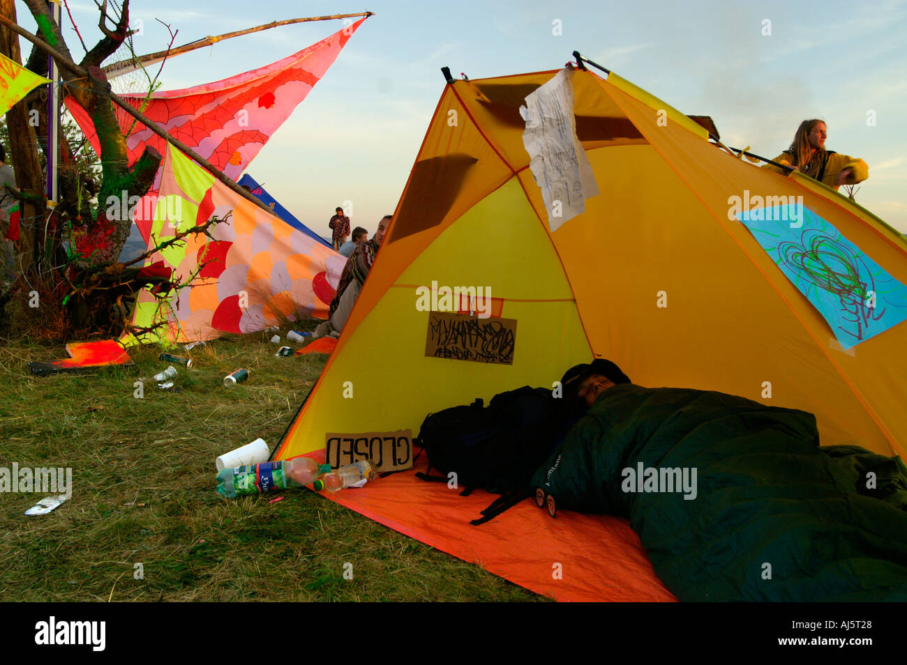 Tent laughing gas shop Stock Photo - Alamy