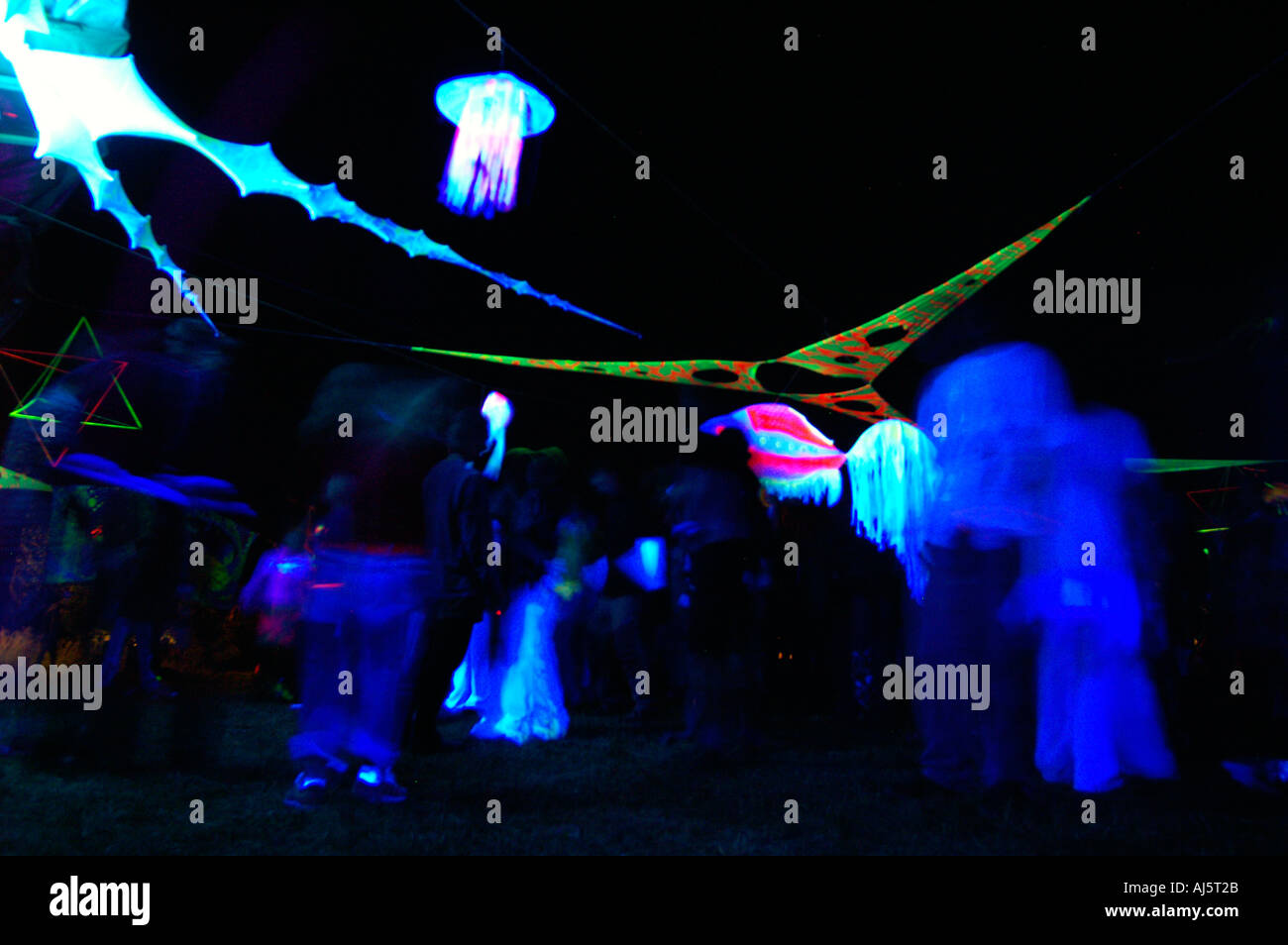 Lipovec Psytrance Rave Party at Night Stock Photo - Alamy