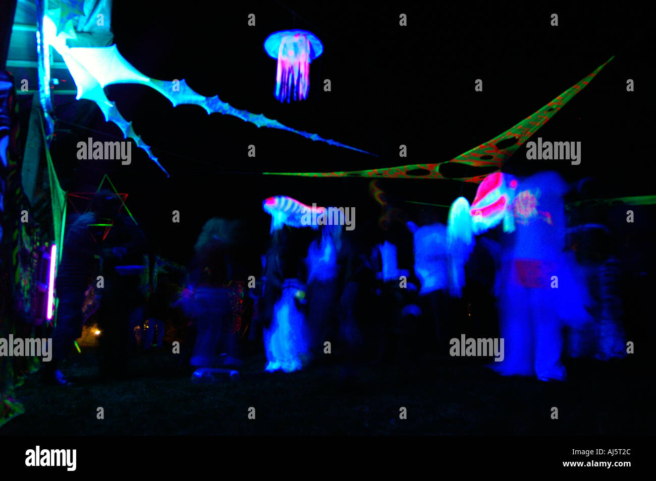 Lipovec Psytrance Rave Party at Night, Slovakia Stock Photo - Alamy