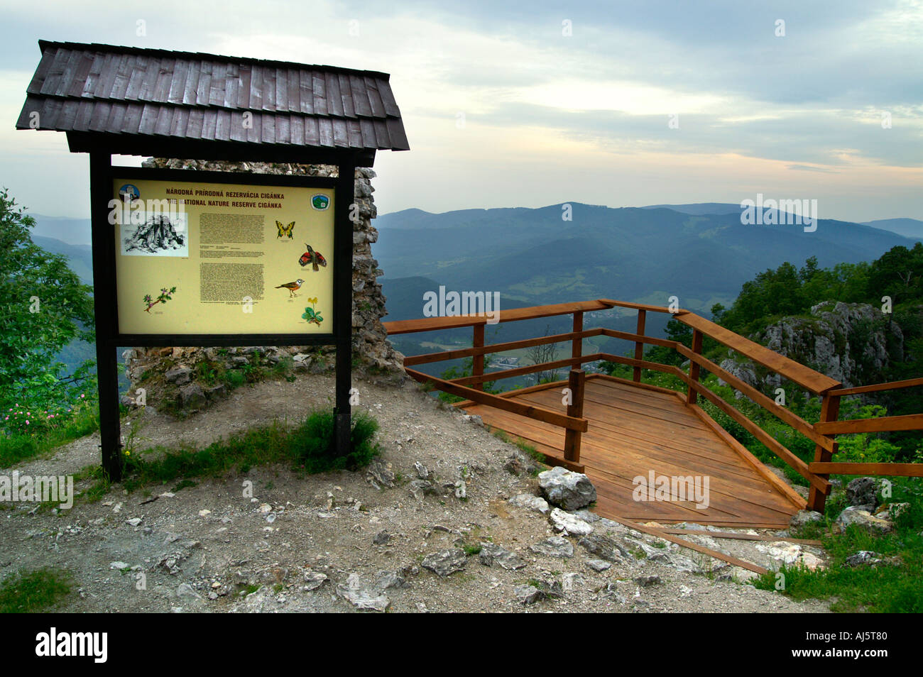 View platform at Muran Castle in Slovakia Stock Photo - Alamy