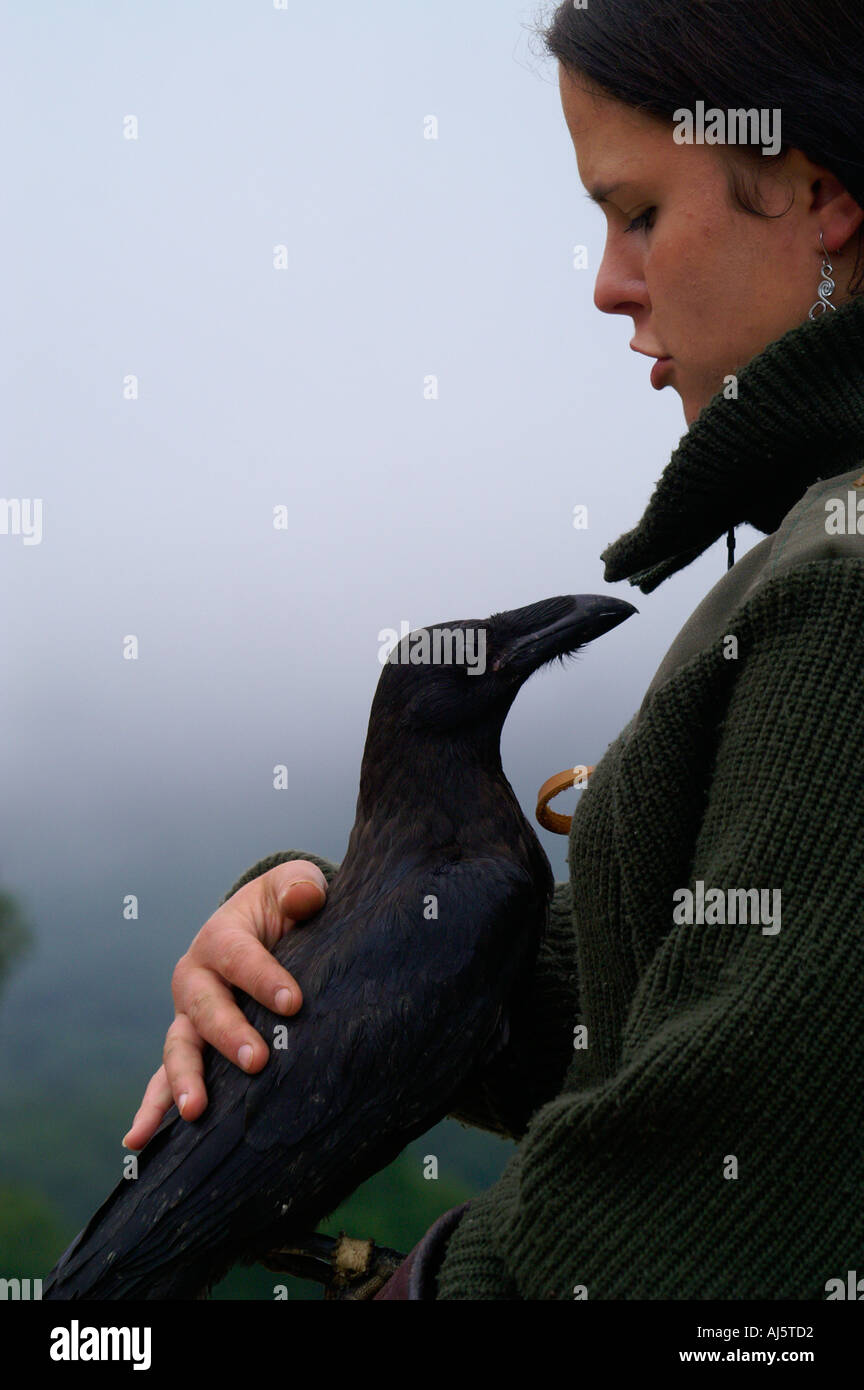Girl holding raven beak hi-res stock photography and images - Alamy