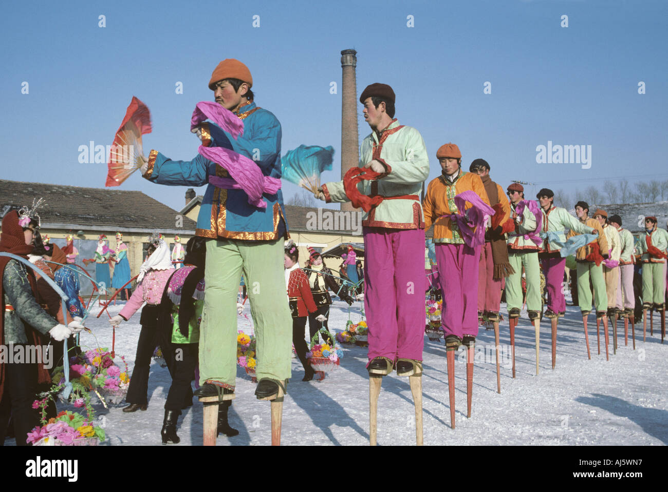 Stilt dancing in china chinese hi-res stock photography and images - Alamy