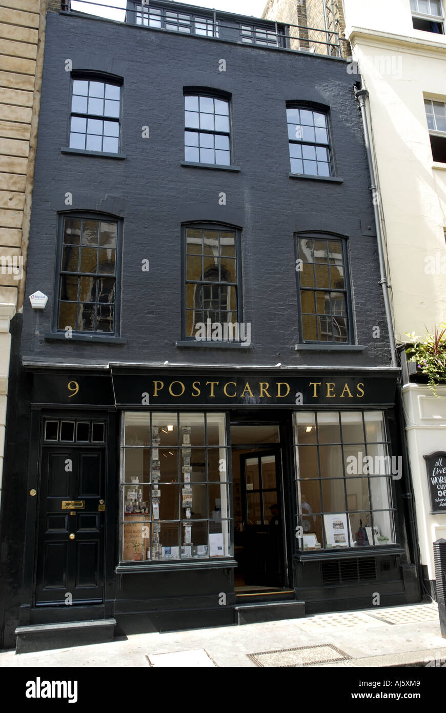 Postcard Teas Dering Street London Stock Photo - Alamy