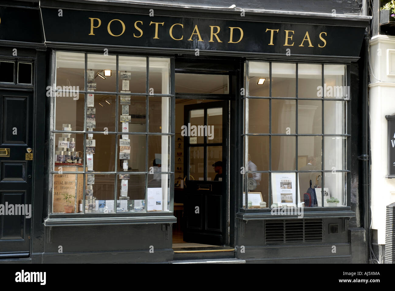Postcard Teas Dering Street London Stock Photo - Alamy
