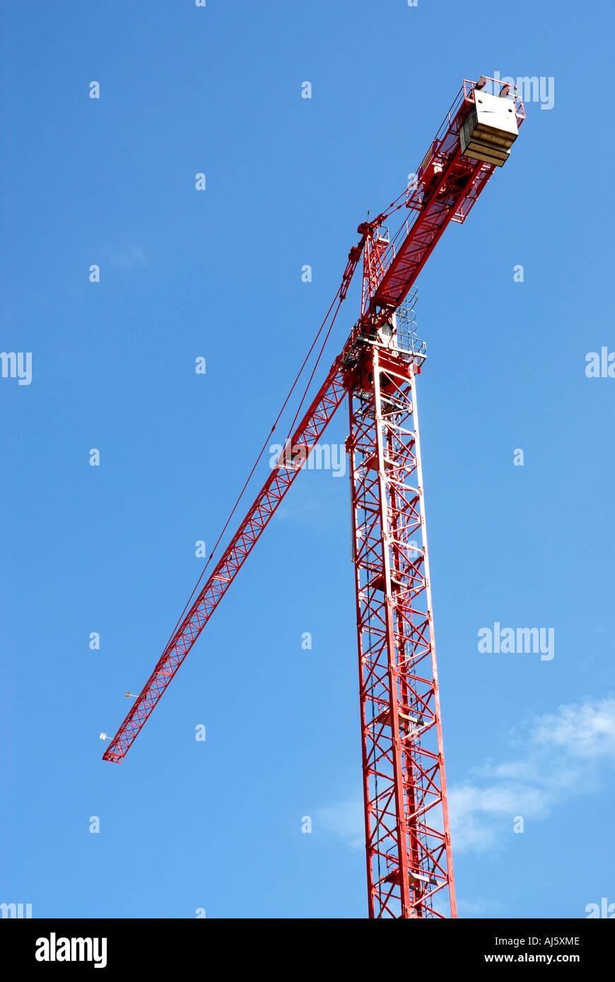 Building construction cranes on a building site London Stock Photo - Alamy