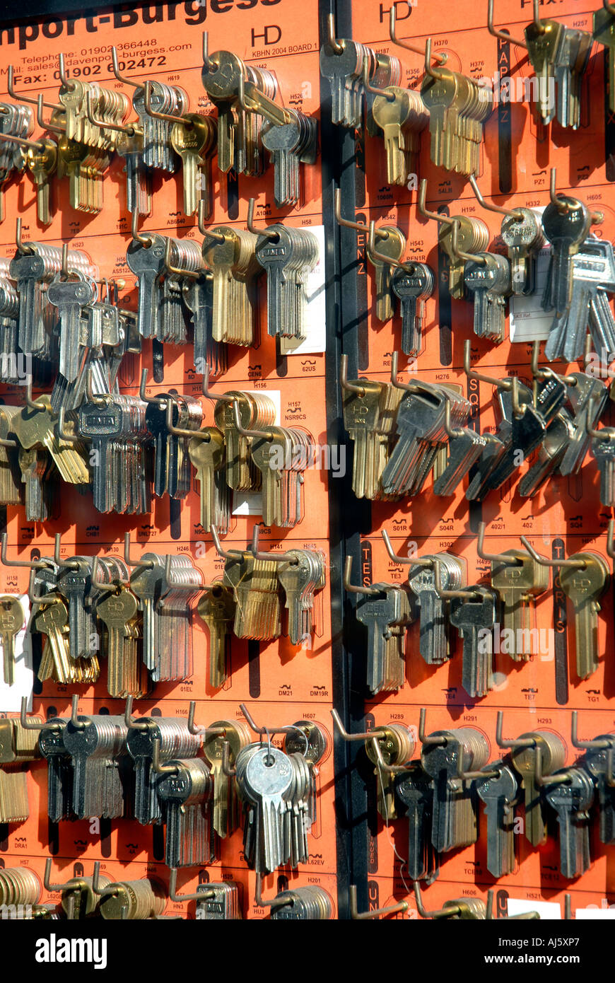 Keys in a shop window Hampstead London Stock Photo - Alamy