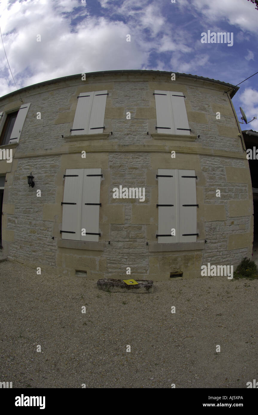 shutters cottage house home exterior outside fisheye lens ...