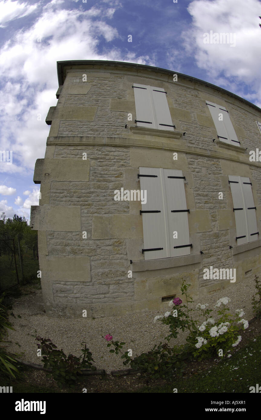 shutters cottage house home exterior outside fisheye lens ...