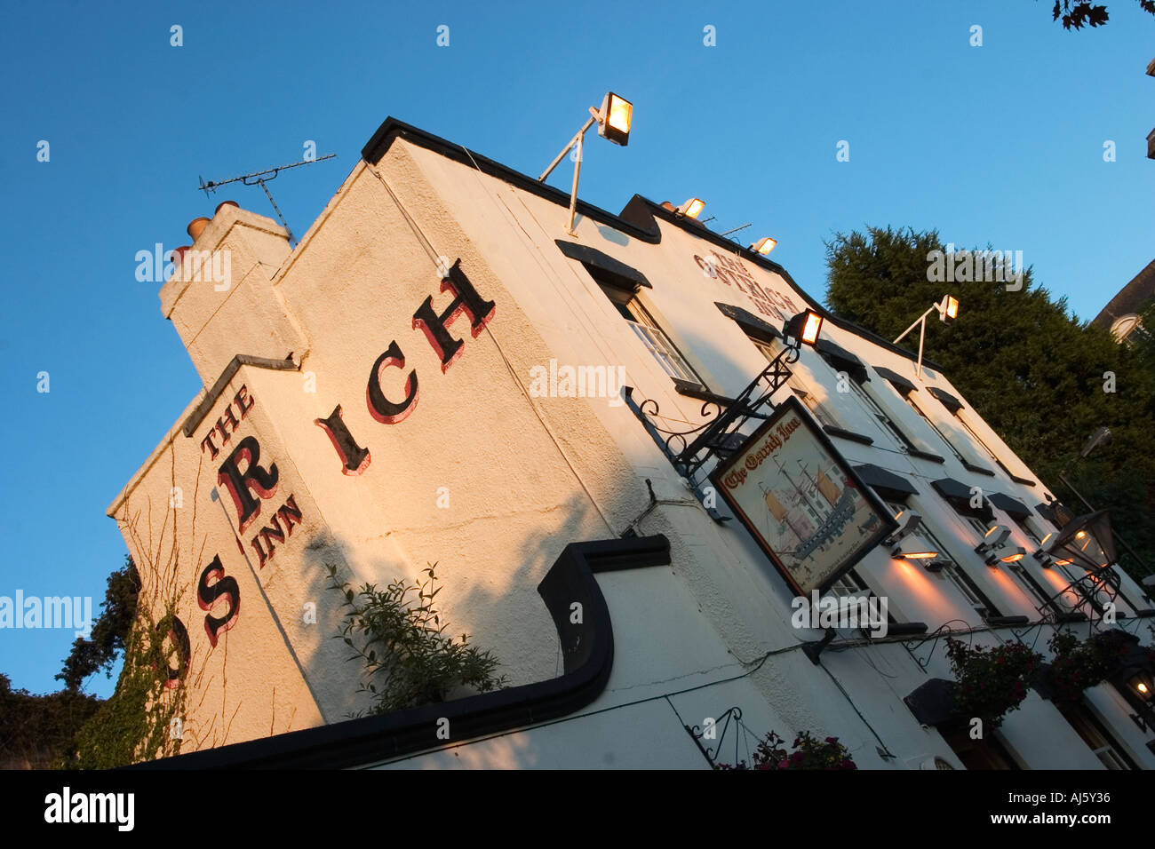 The Ostrich Inn by the docks in Bristol on a warm summer evening ...