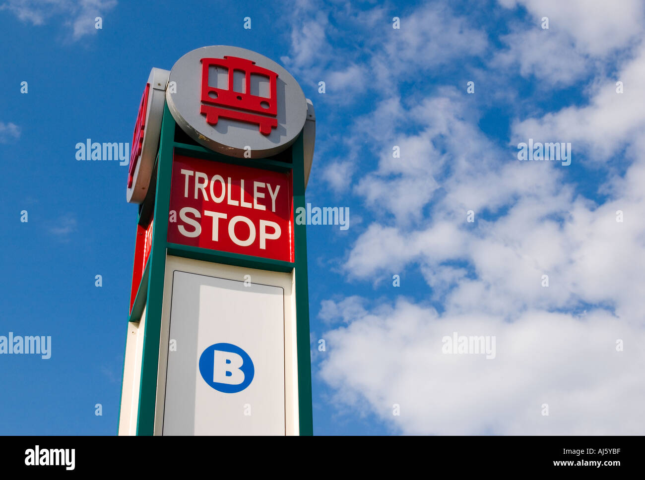 Stock Photo of Trolley Stop Knoxville TN USA Stock Photo - Alamy
