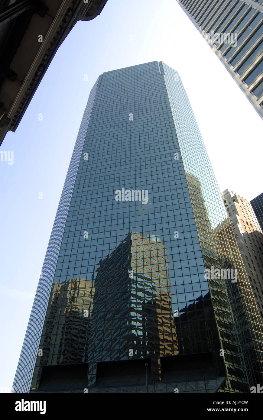 Glass fronted skyscrapers Manhattan New York United States of America ...
