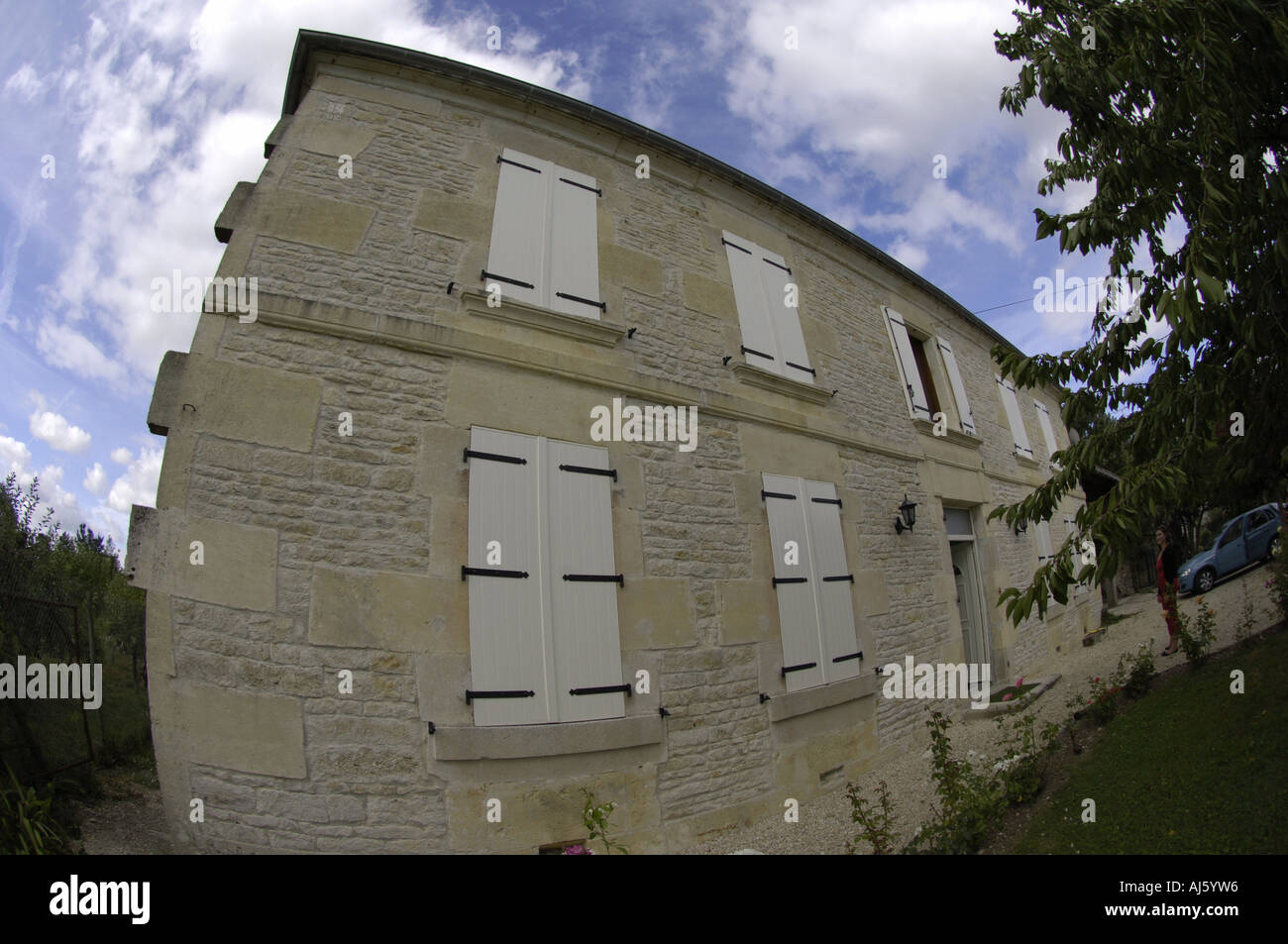 cottage house home exterior outside fisheye lens wideanglerural country ...