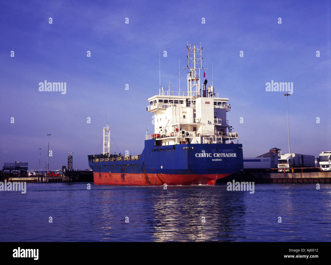 Ship at anchor Poole Quay Dorset England UK Stock Photo - Alamy
