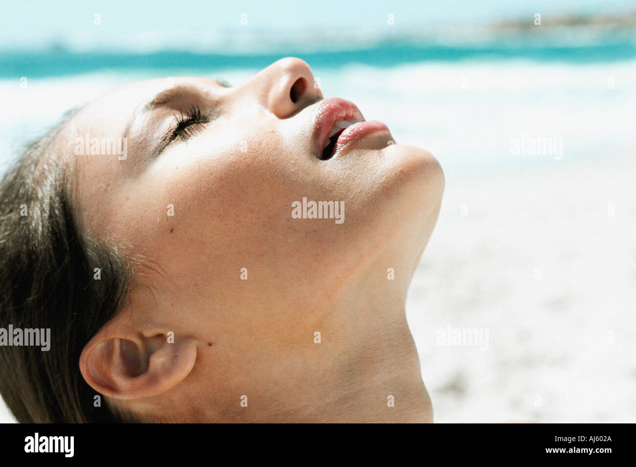 Pretty Woman Sunbathing Stock Photos & Pretty Woman Sunbathing Stock ...