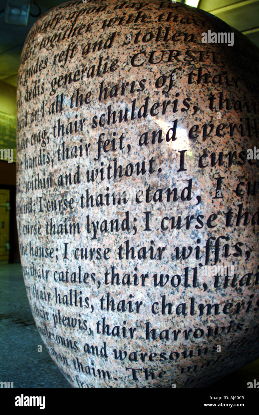 Cursing Stone Millenium Gallery Carlisle Cumbria England Stock Photo ...