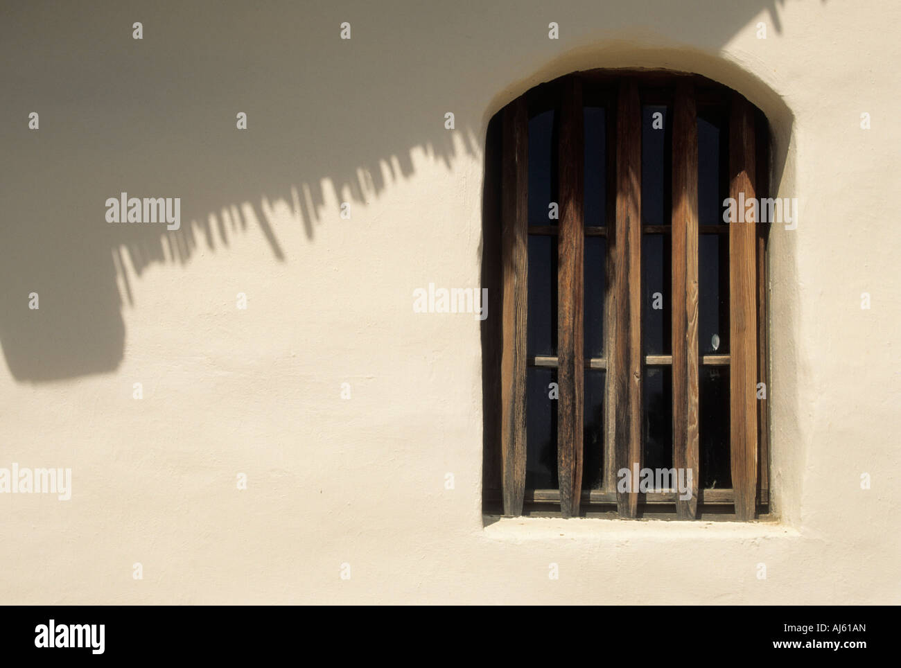 Adobe wall and window at Mission La Purisima State Park, California ...