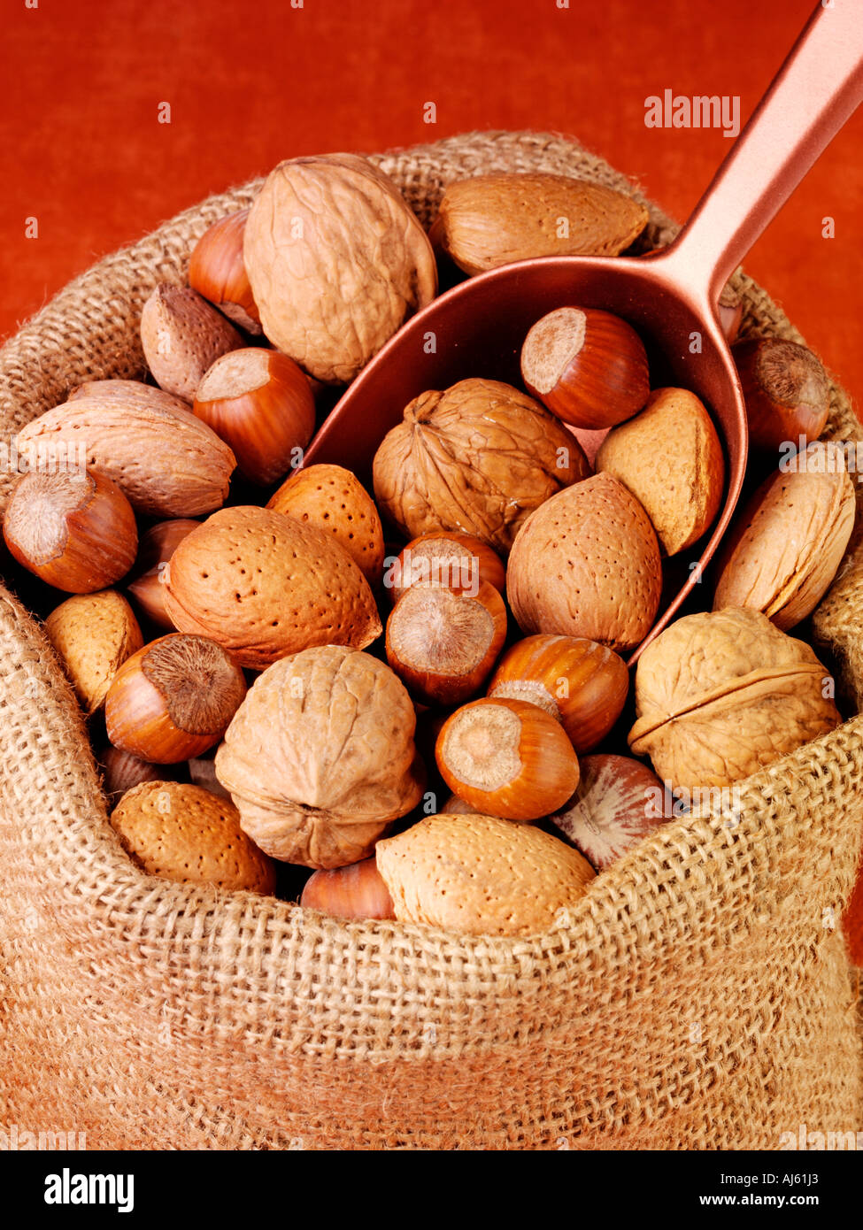 SACK OF MIXED NUTS Stock Photo - Alamy