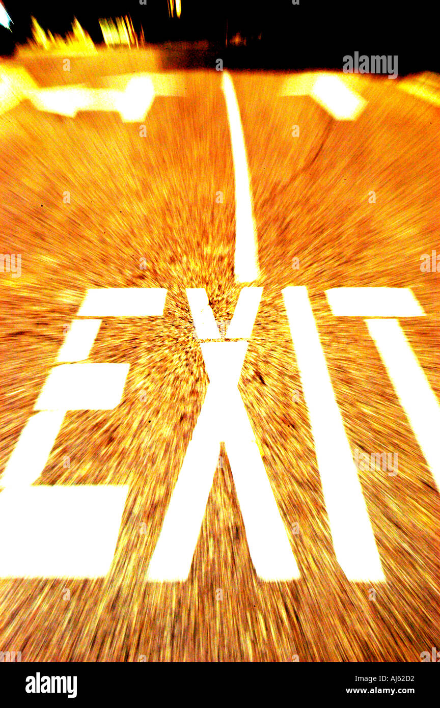 street exit sign Stock Photo - Alamy