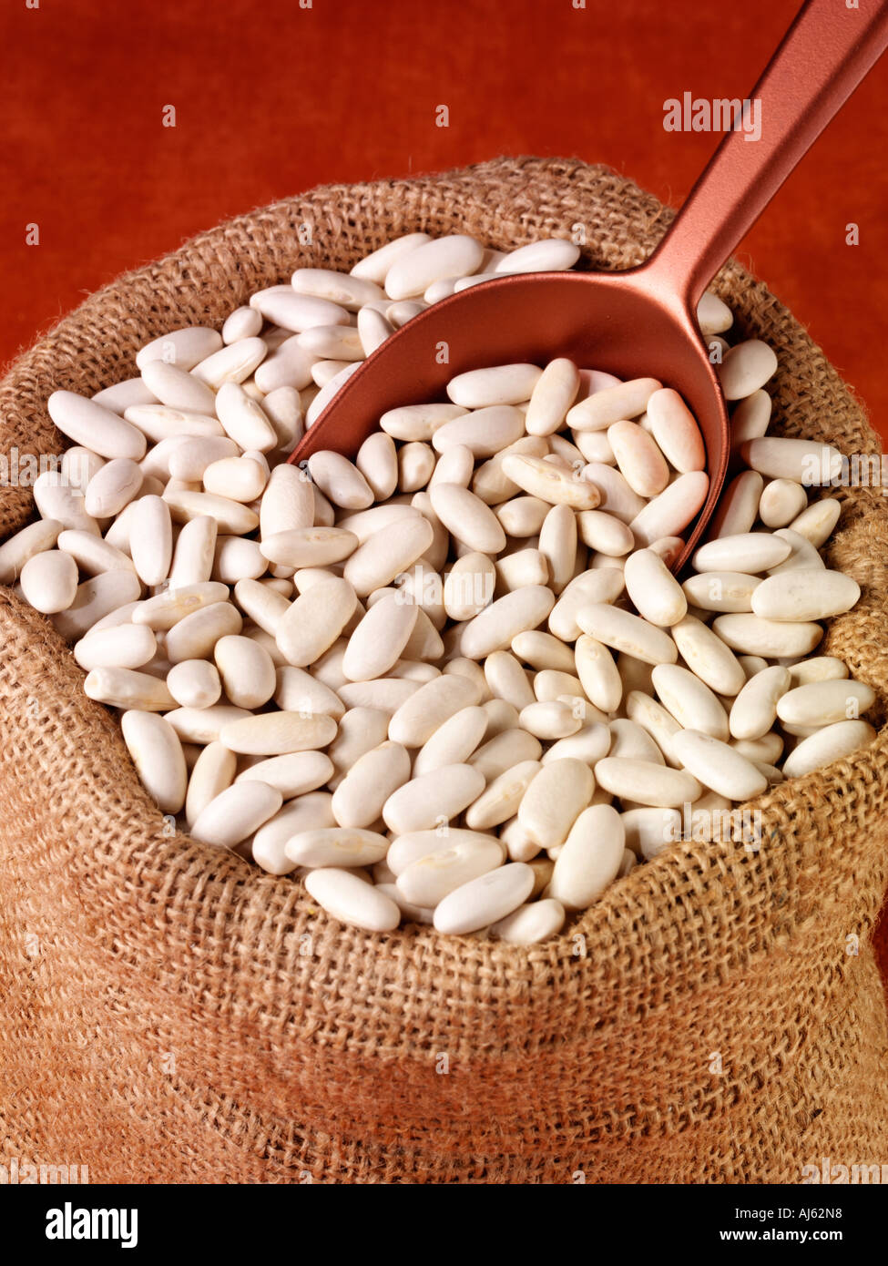 SACK OF ALUBIA BEANS Stock Photo - Alamy