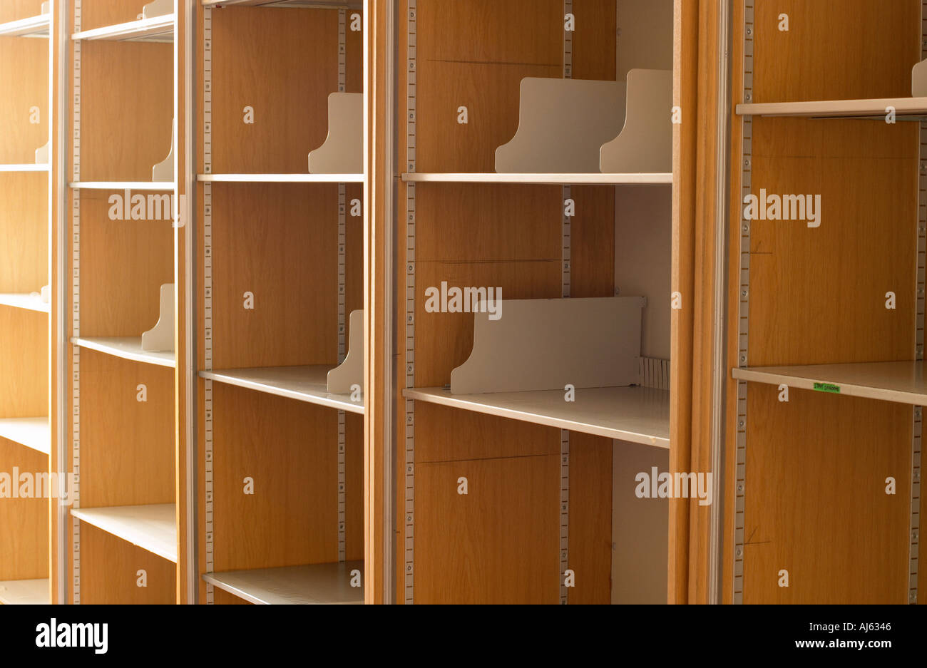 Empty office shelves Stock Photo - Alamy