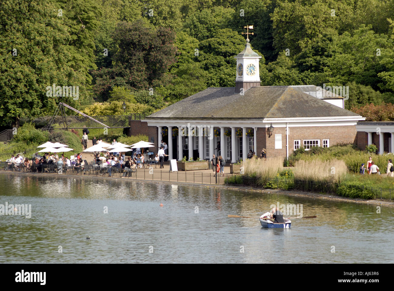 Serpentine Lido cafe in Hyde Park London Stock Photo: 8362165 - Alamy