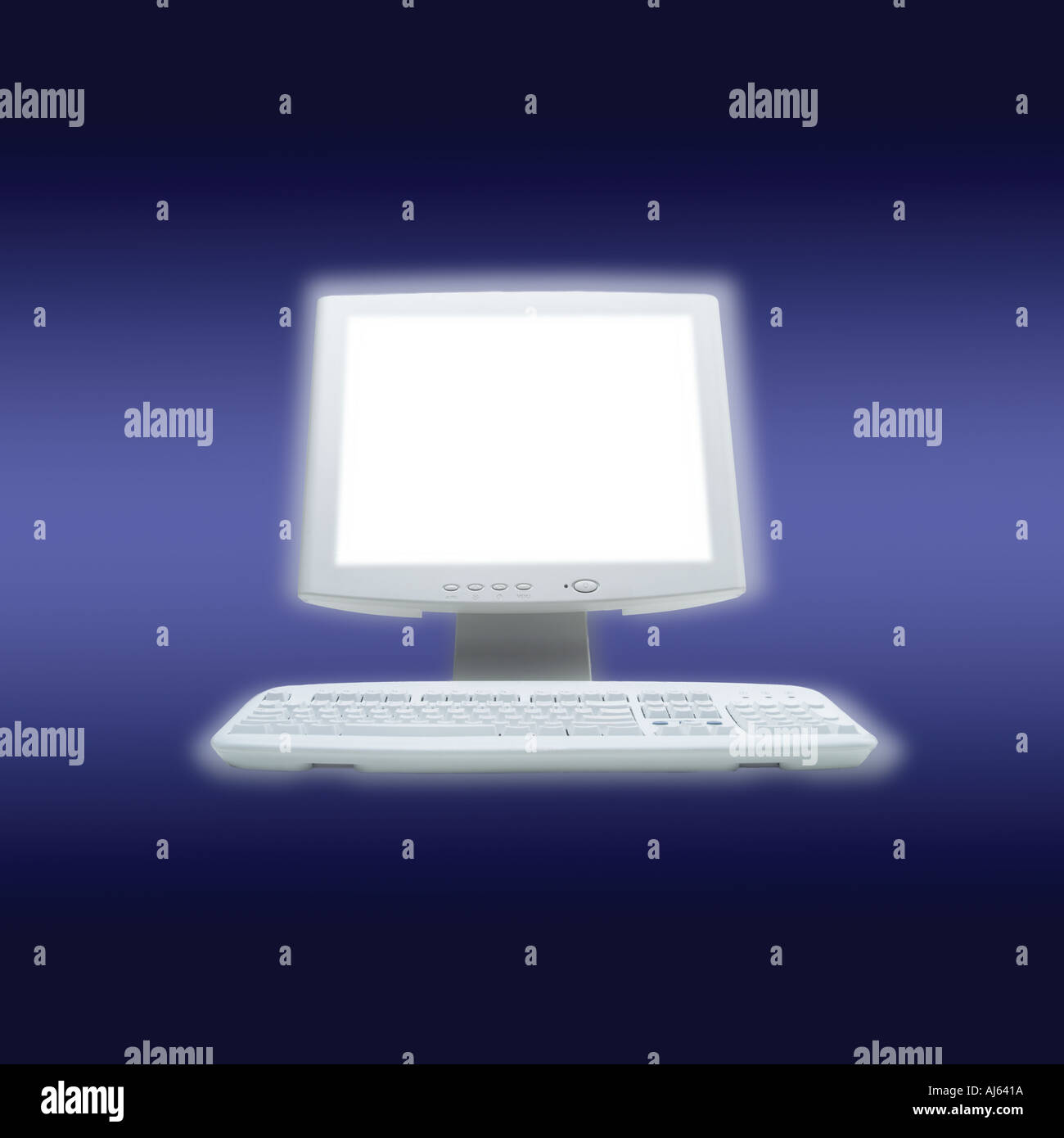 A futuristic computer and monitor Stock Photo - Alamy