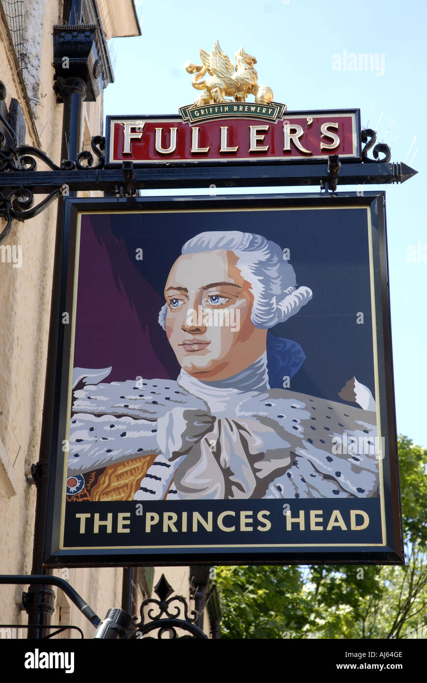 The Princes Head public house sign at Richmond Surrey Stock Photo - Alamy