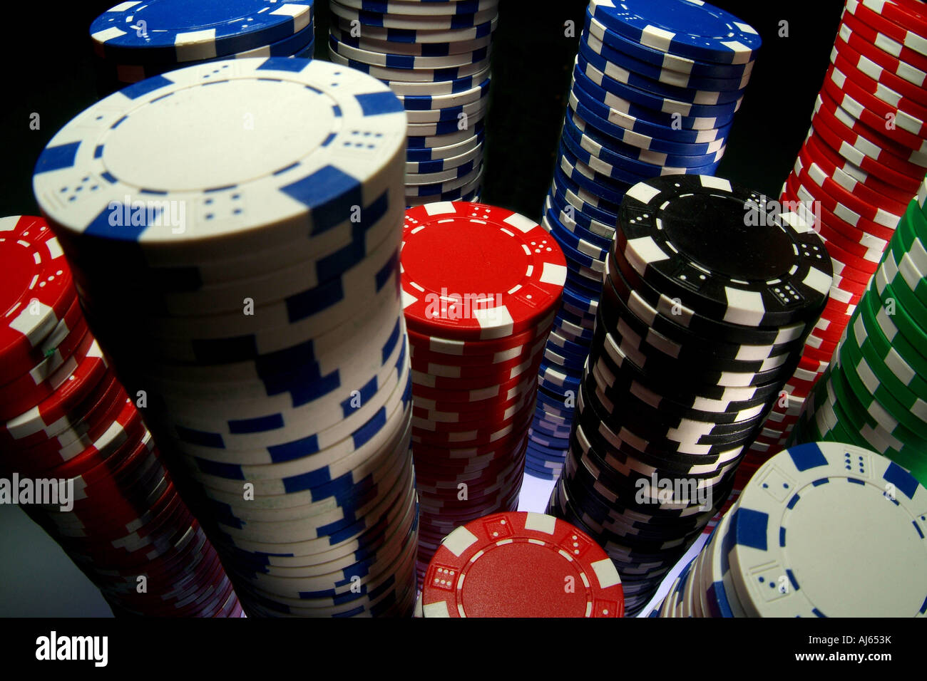 stacks of poker chips Stock Photo - Alamy