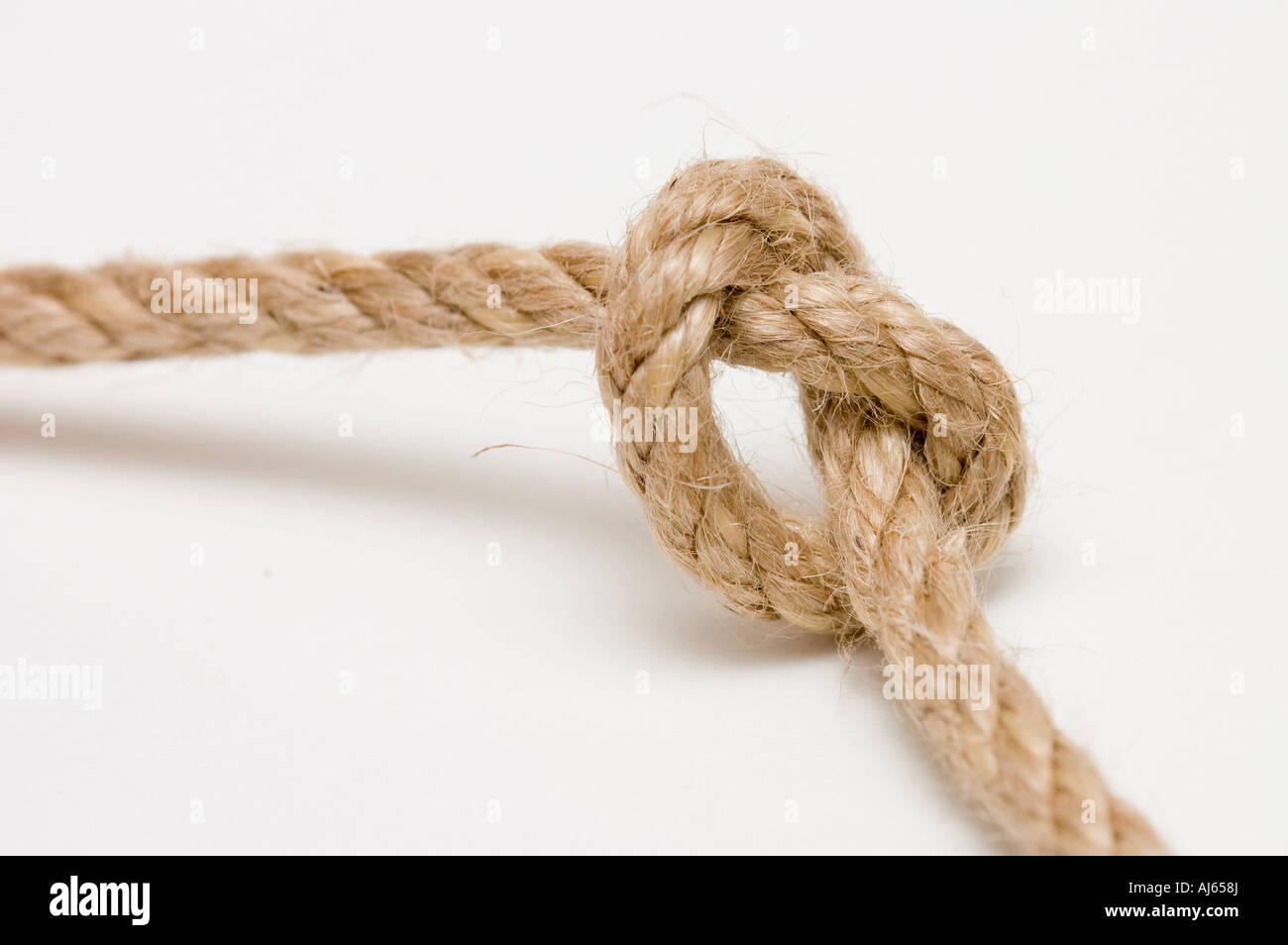 detail of knot on natural rope Stock Photo - Alamy