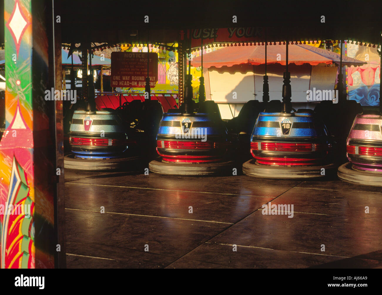 Dodgem Cars Parked Stock Photo - Alamy