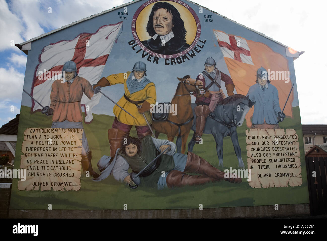 Stock Photo of Murals Commemorating Fallen Fighters of the Troubles ...